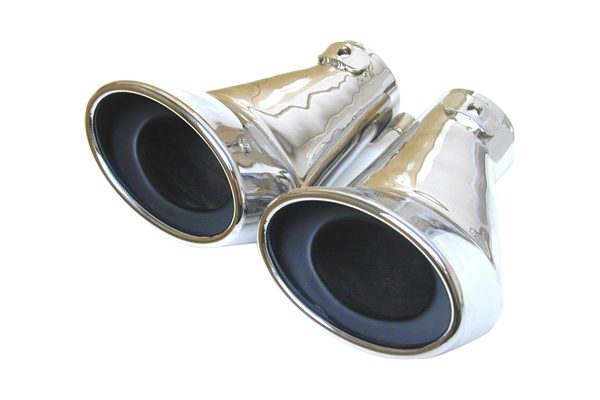 URO Parts W203-EXHAUST Tail Pipe Tip; Chrome Set - Mercedes