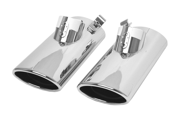 URO Parts W220-EXHAUST Tail Pipe Tip; Chrome Set - Mercedes